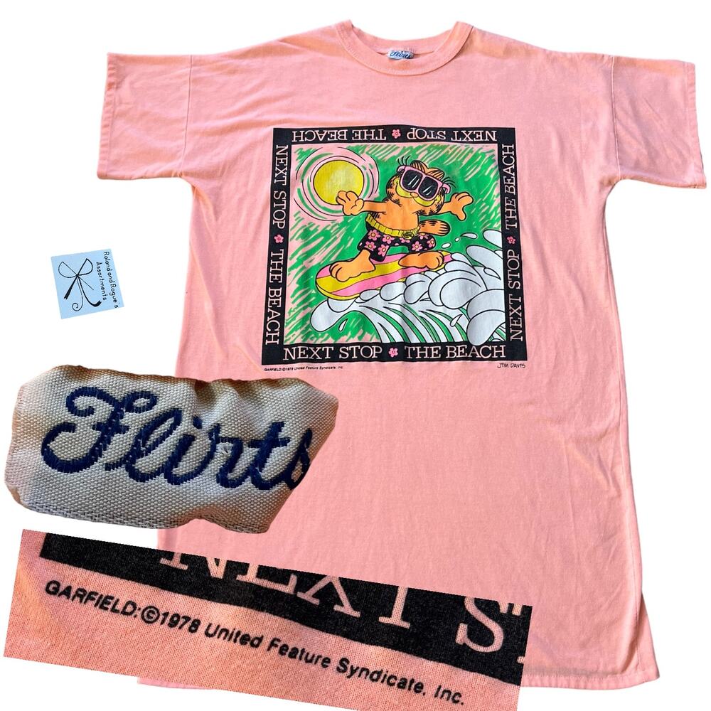 Garfield 1978 Garfield The Cat Surfing Swim Coverup P… - Gem